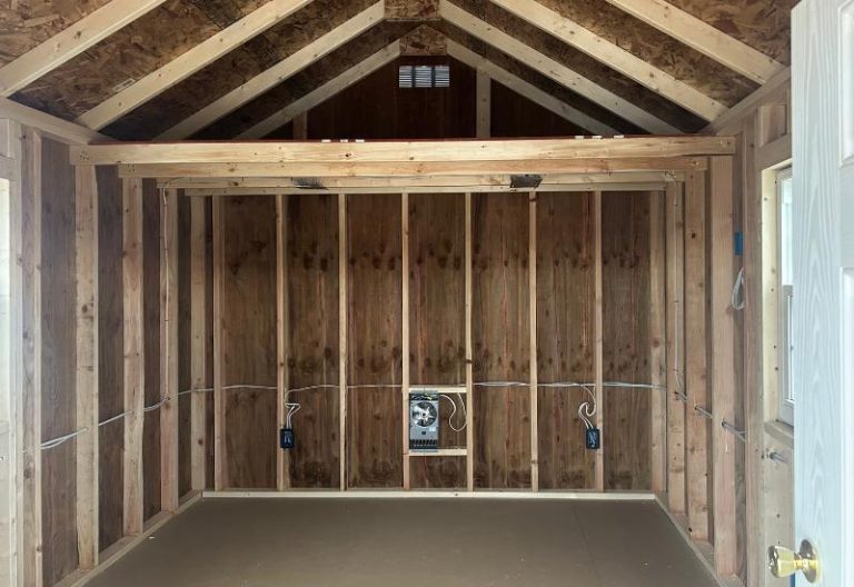 Shed Interior - Portable Buildings of Alberta